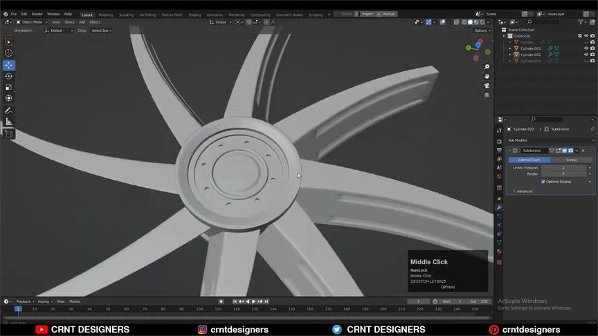 blender-如何制作螺旋桨?