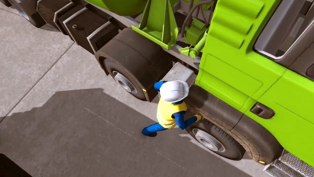 搅拌车和卡车比长短 工程车动画片大全 儿童益智动画片小汽车动画