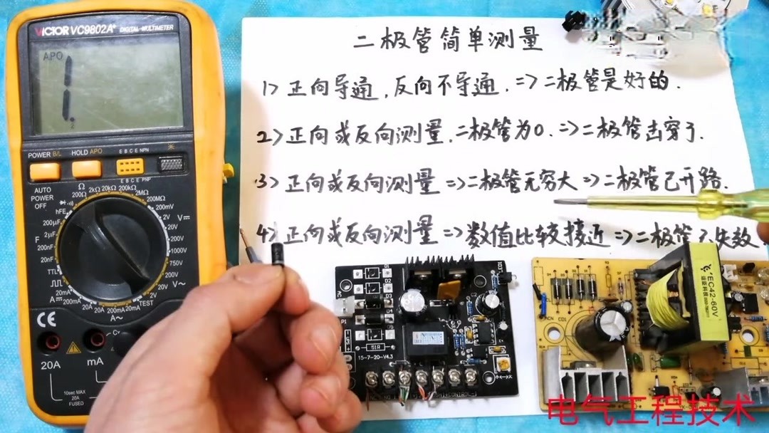 电工扫盲：二极管的4种状态，怎么测量二极管好坏？方法教给你