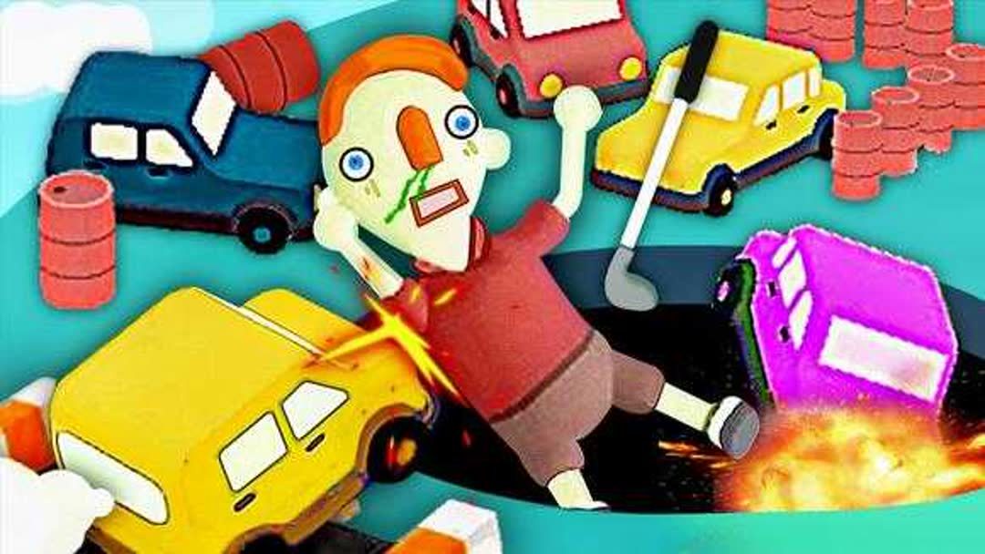 高尔夫模拟器 我猛挥一杆把汽车和油桶打进了大黑洞!小熙解说