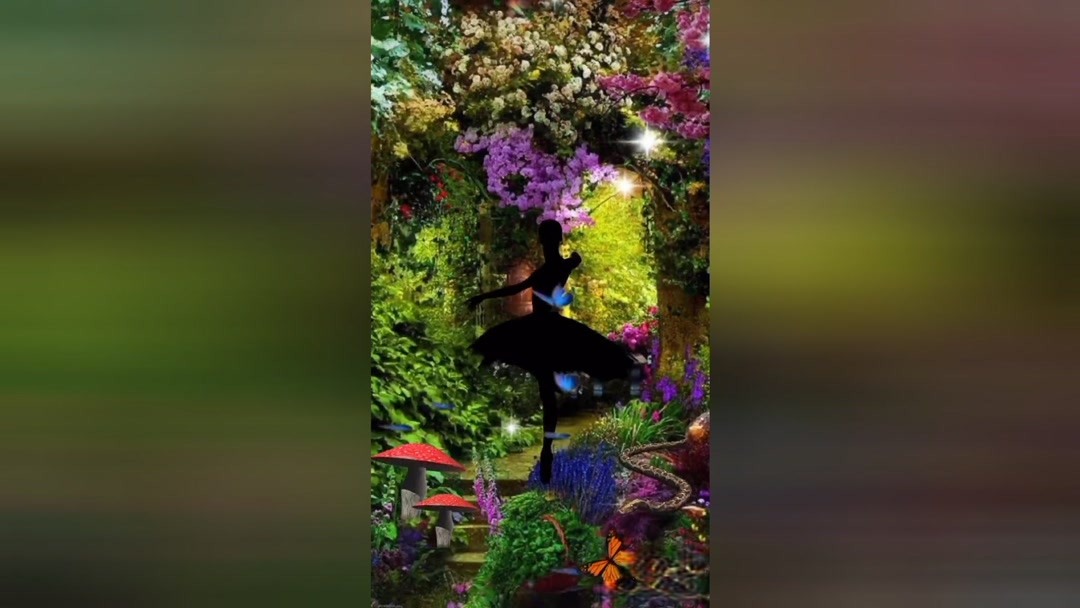 一张图片也能制作成百花争艳,鸟语花香的感觉。