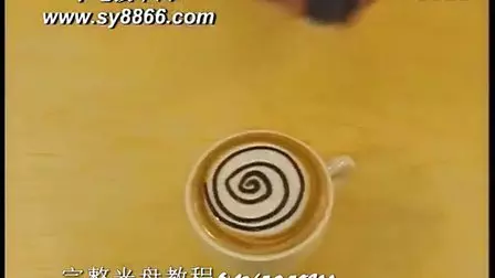 咖啡拉花教程,简单咖啡拉花