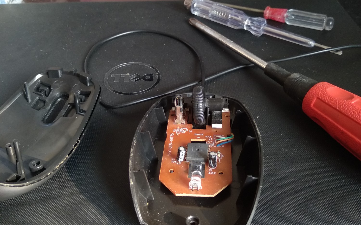 电脑鼠标坏了,直播拆鼠标