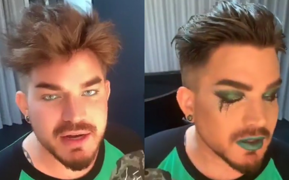 【Adam Lambert】兰姨美妆教程(3.16 Instagram直播)