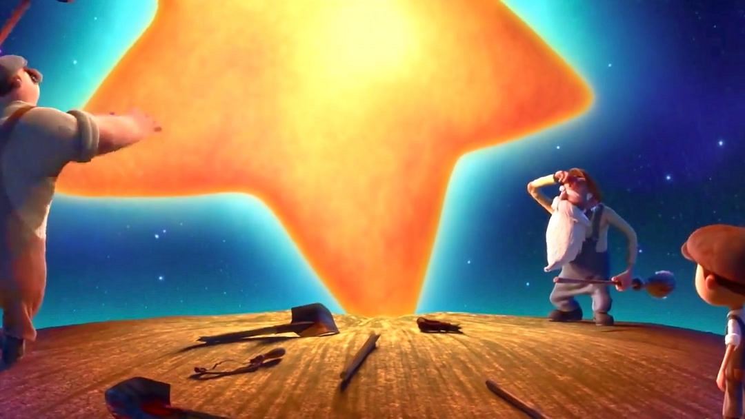 3个大男人爬到月亮上,只为清扫掉落的星星,奥斯卡最佳动画