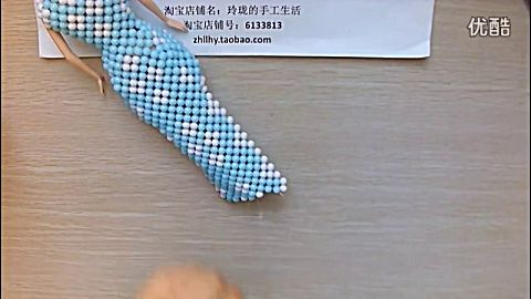 玲珑的手工生活--【28】串珠芭比娃娃--旗袍3