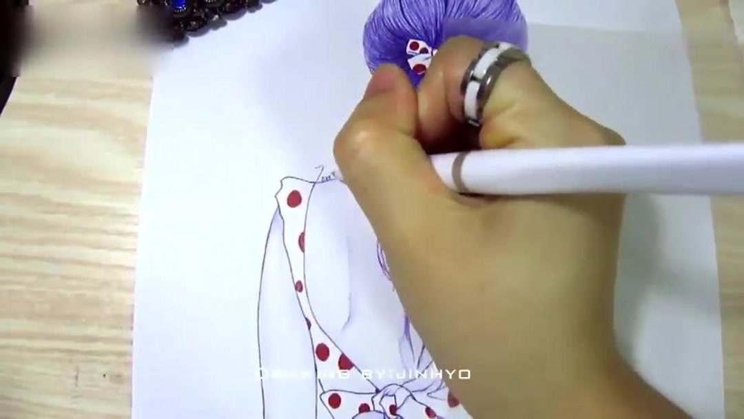 圆珠笔手绘教程