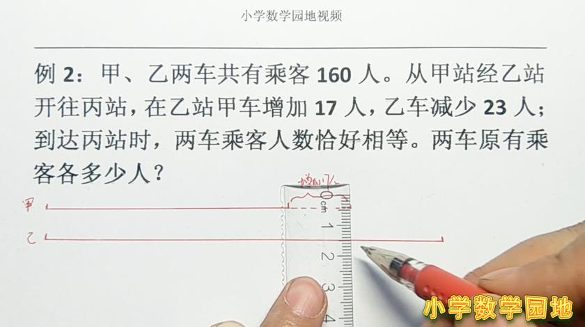 小学数学奥数 读了几遍无从下手 画图后才知道居然是和差问题