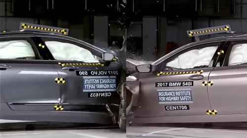 宝马5系PK沃尔沃S90碰撞测试,谁更安全?