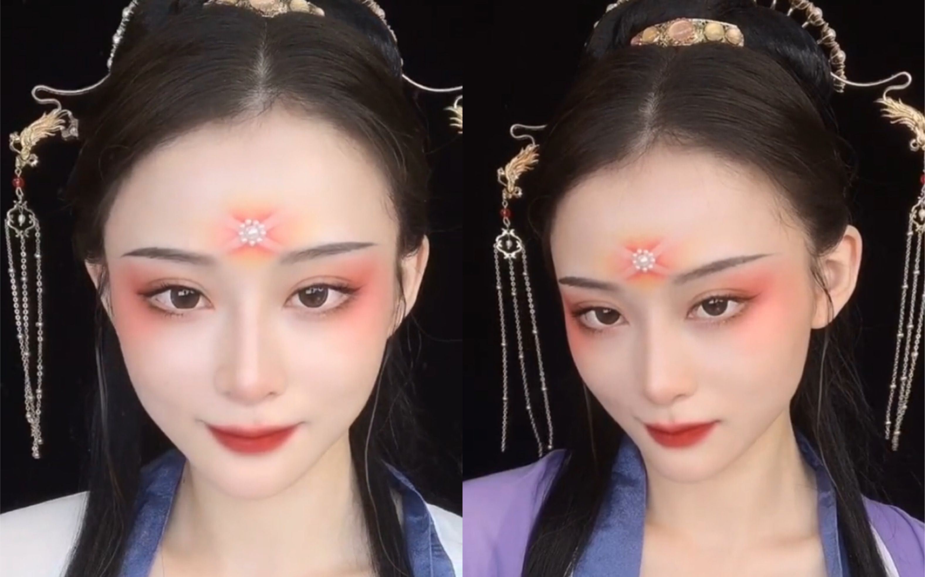 汉服女孩一定要学会的绝美花钿画法