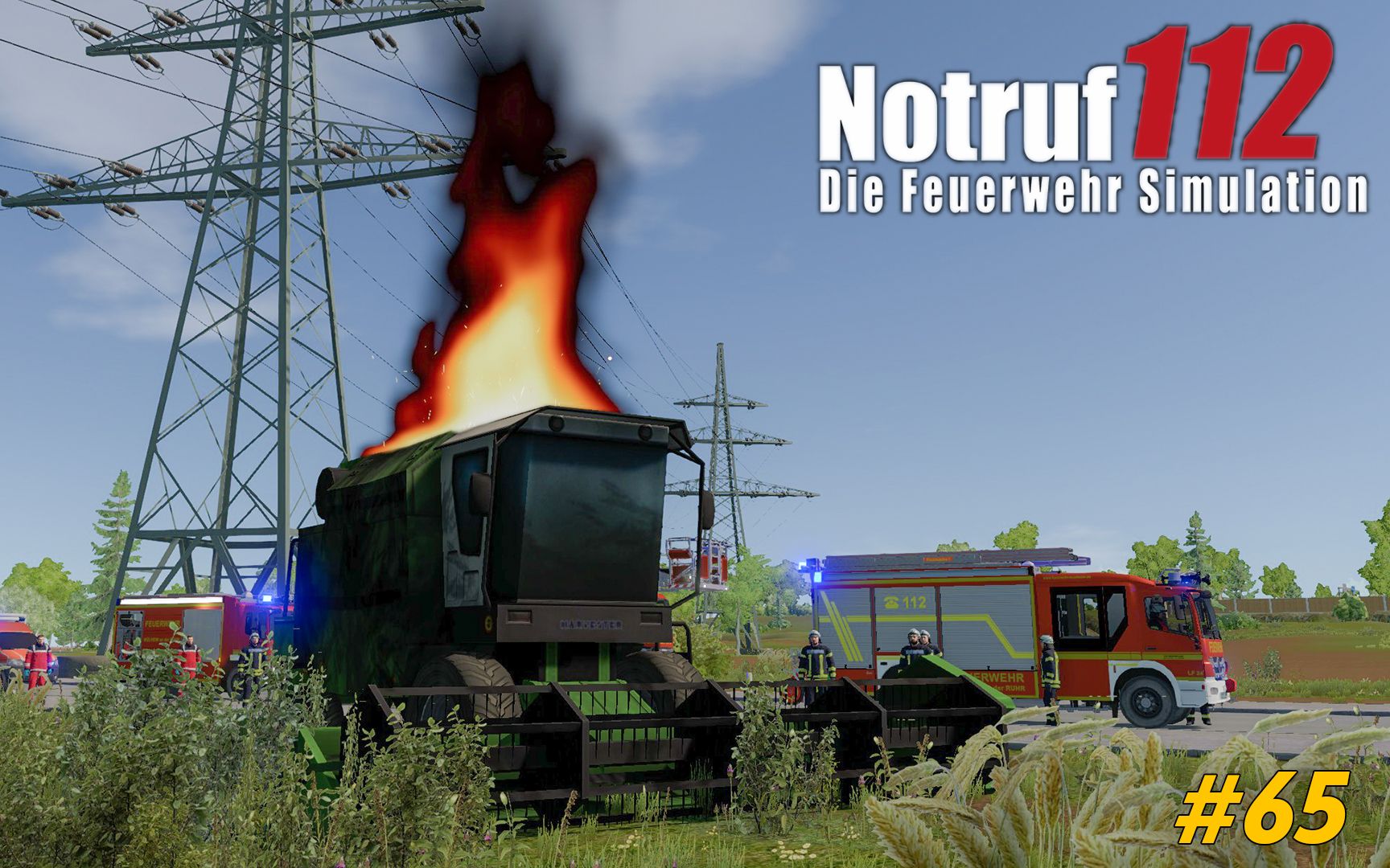 紧急呼叫112 #65:“卡车”起火?郊区农场联合收割机失火 | Notruf 112 ...
