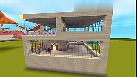 迷你世界建造比赛-粉丝制作好看二层别墅,满分十分,你给几分