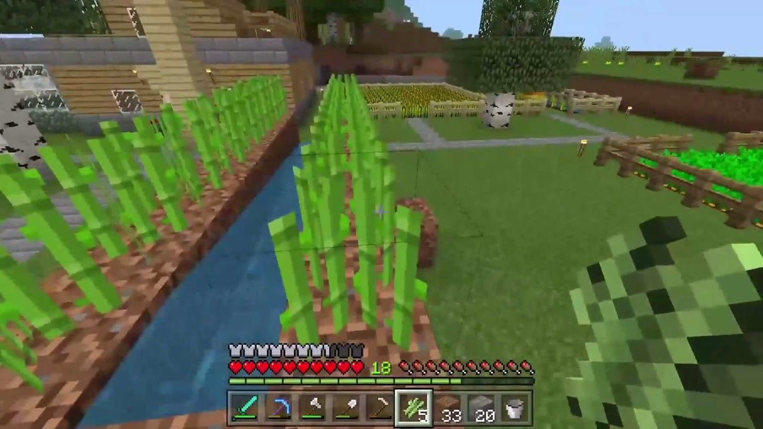 我的世界:为了升级附魔台,我用红石建造了自动甘蔗收割机