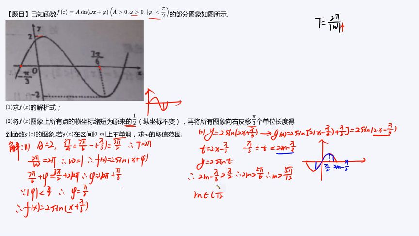 高中数学:三角函数图像和性质