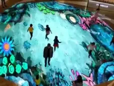 地砖屏 LED地砖屏 互动LED地砖屏 国佳互动屏幕