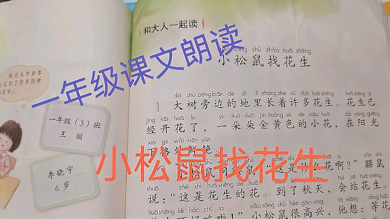 一年级语文课文朗读,小松鼠找花生