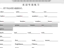 名词单复数讲解2