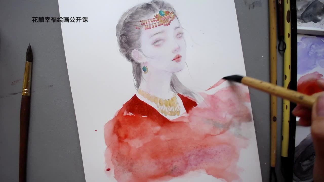 花酿幸福绘画教程——东宫小枫(古风人物)