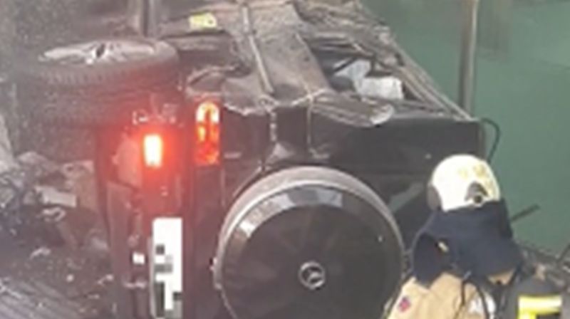 3D动画模拟韩星金柱赫车祸现场,车子失控原因依然不太明确!