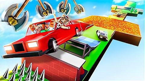 ROBLOX汽车模拟器 汽车穿越大赛,我能挑战到多少关?炯囧侠解说