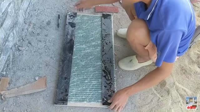 ...瓷砖时切割小技巧,看老师傅的简单