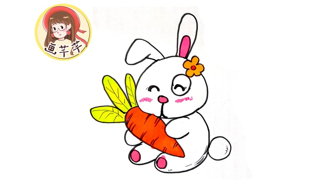 可爱的小白兔简笔画,卡通简笔画