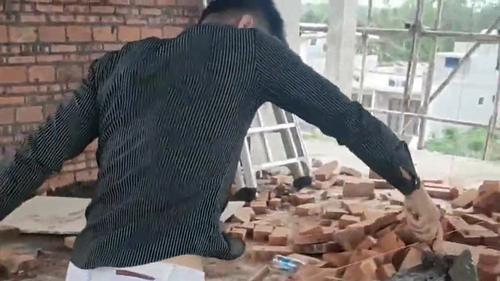 记录工地生活,沙响的声音就是大哥干活的动力,致敬最美的劳动者!