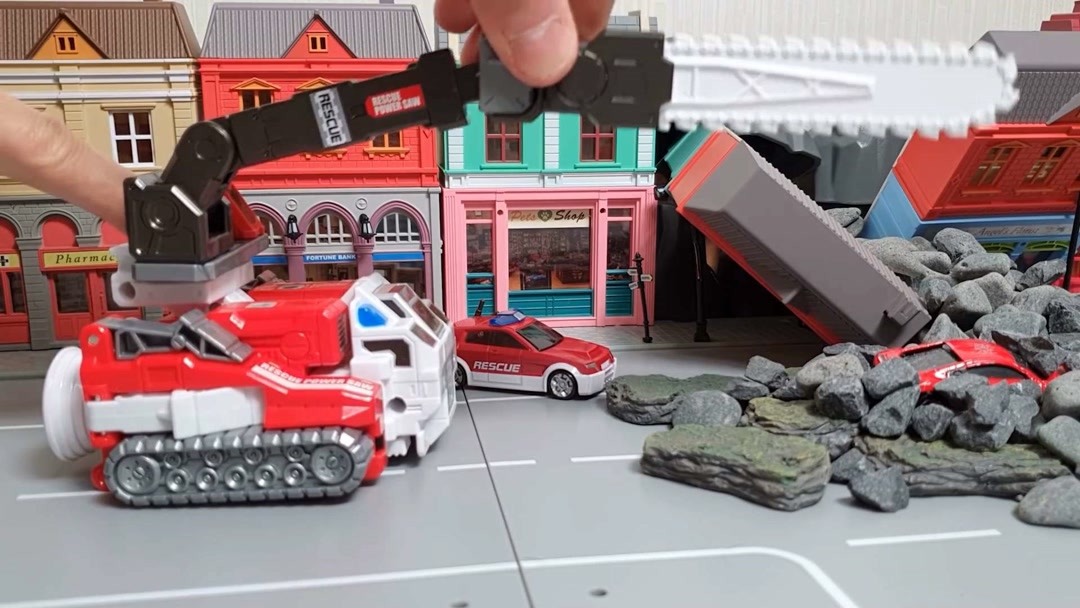 挖掘机工程车动画 第35集 大型工程车施工现场