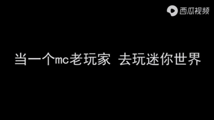 当我的世界老玩家,去玩迷你世界