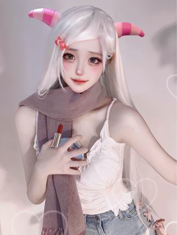 羊羊makeup!- #喜羊羊与灰太狼 #拟人 -#美羊羊 #童年动画