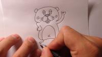 金龙手绘-简笔画动物.土拨鼠的画法7