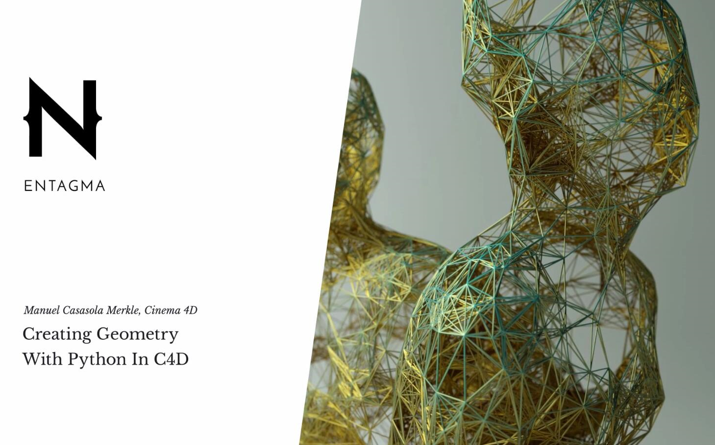 C4D教程 Plexus风格线框轮廓 Creating Geometry With Python In C4D