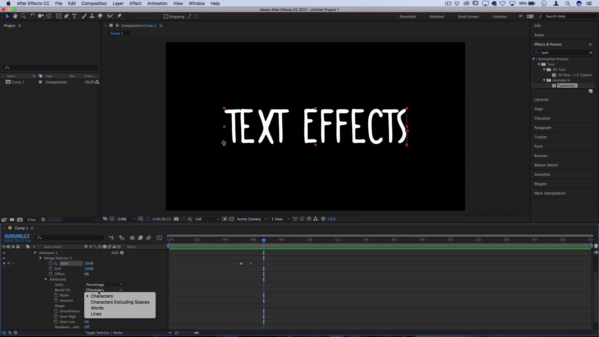 AE软件字体特效vfx制作