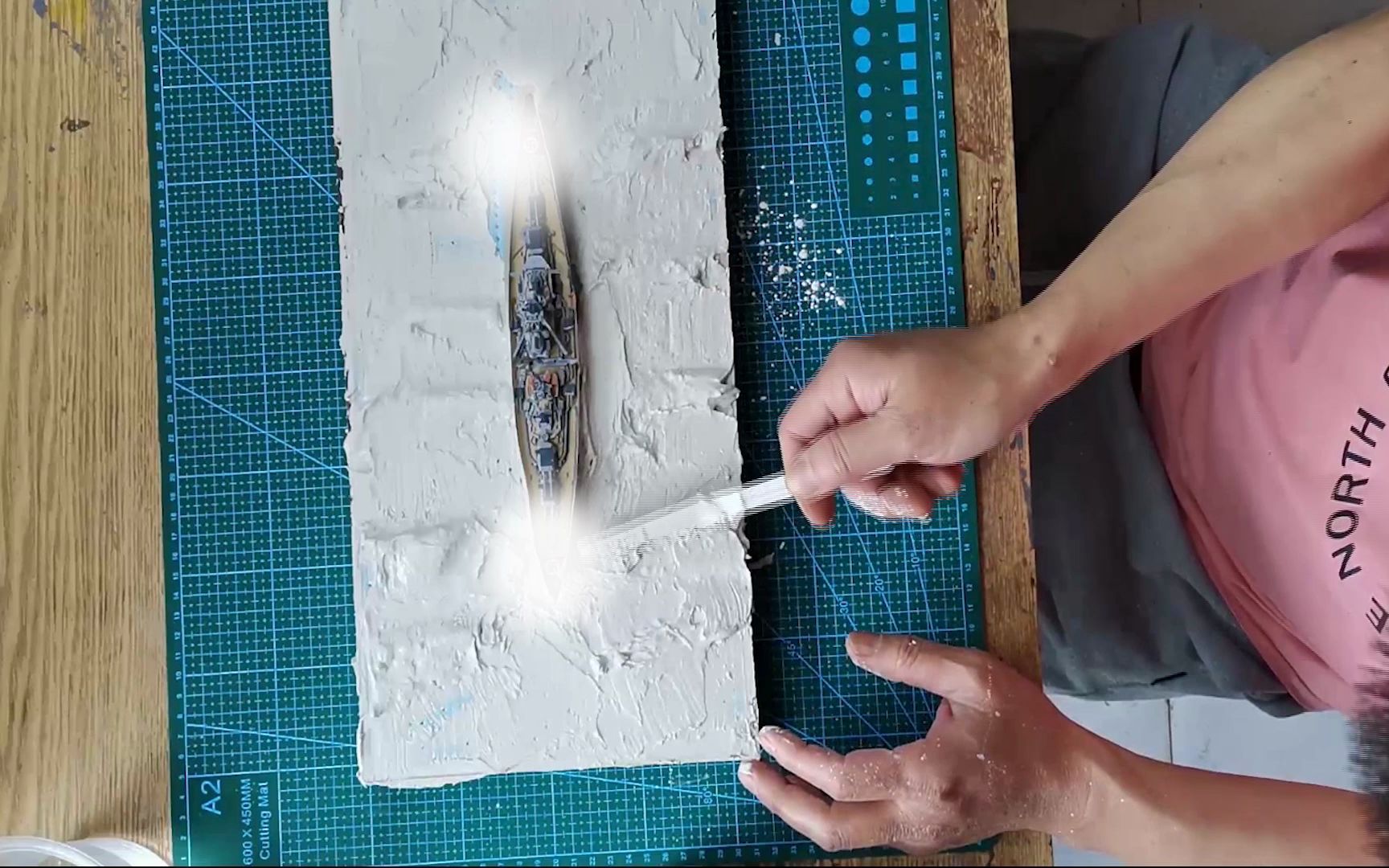 塑形土版海景舰船微缩模型海景套装教程经验分享