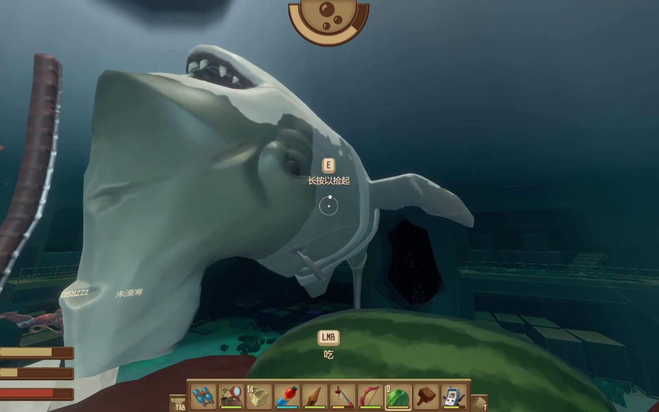 【木筏求生】最终章犀牛大鲨鱼boss 多人联机实况