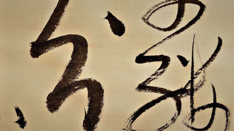 三尺草书书法创作实拍,秃笔淡墨,铁画银钩,曹雪芹词作《柳絮》