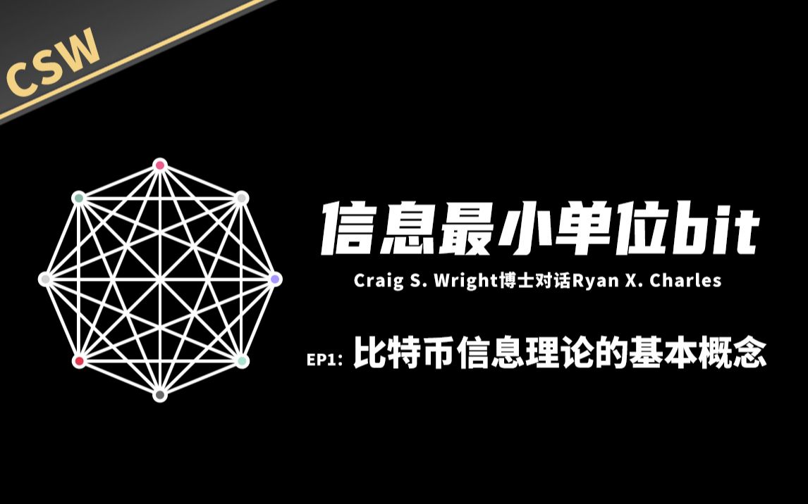 【信息最小单位bit】EP1:比特币信息理论的基本概念|Craig S. Wright...