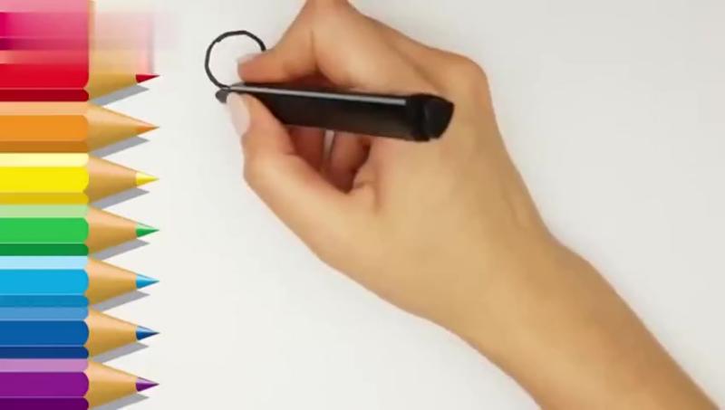 儿童简笔画,红心大门