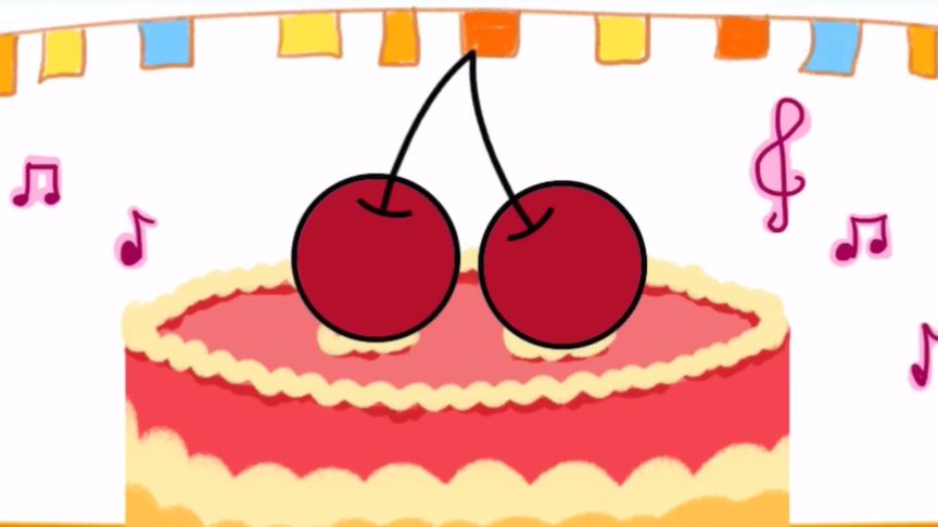 [水果简笔画教学]一学就会的樱桃的画法