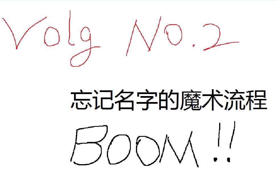魔术NO.2 忘记名字的魔术流程