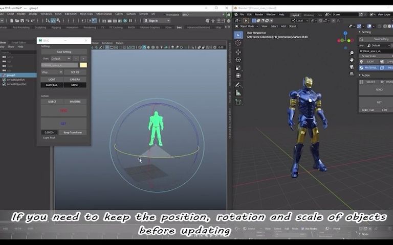 Maya_Blender互传导入导出桥接插件