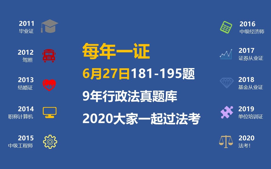 #2020大家一起过法考#6月27日行政法真题库181-195题【完结】