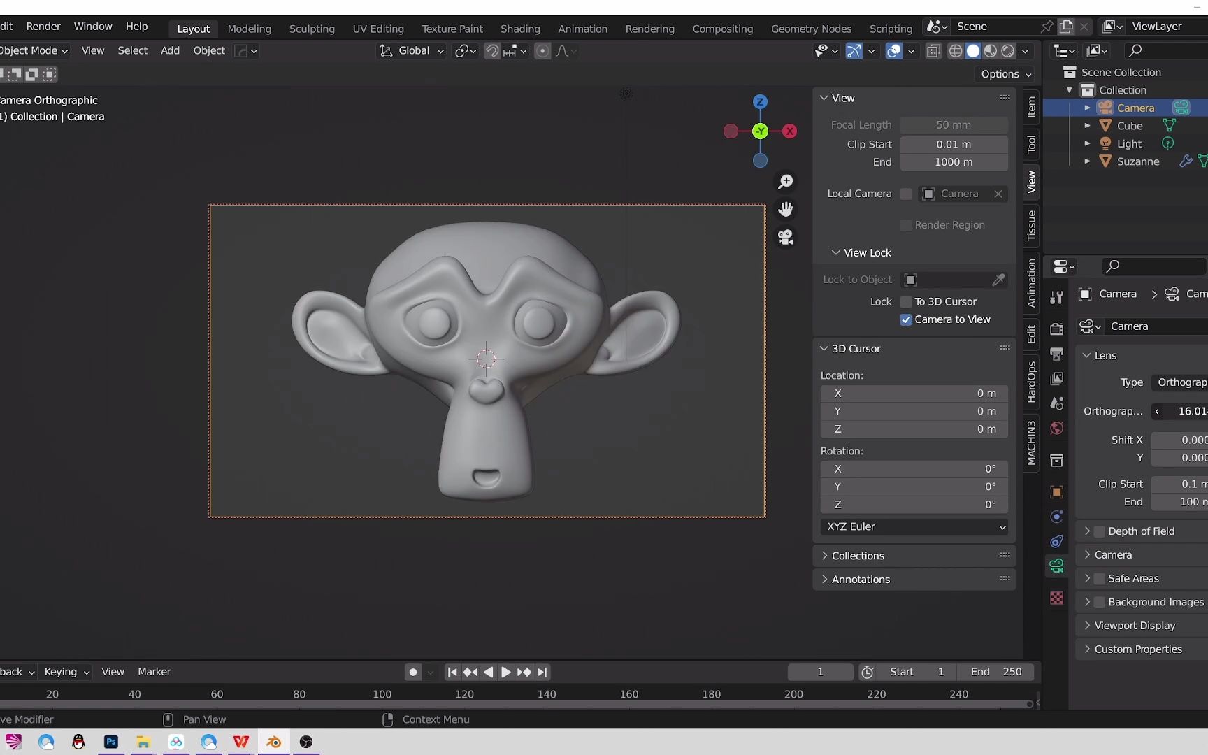 Blender渲染特定视图方法