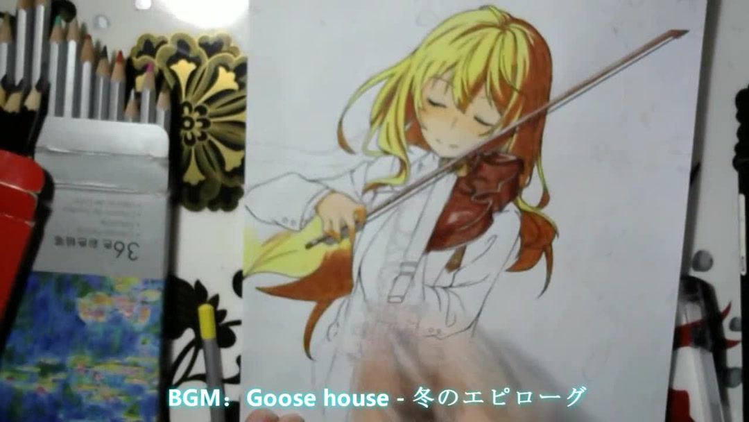 【纯白】哦豁?!能用油性彩铅画只宫园薰。