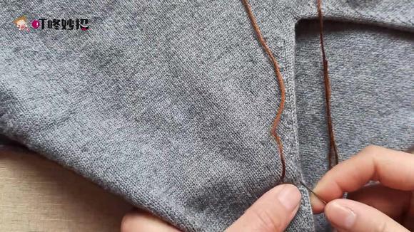 手缝精美的花边,学会就学到了3种针法,缝到衣服上漂亮极了