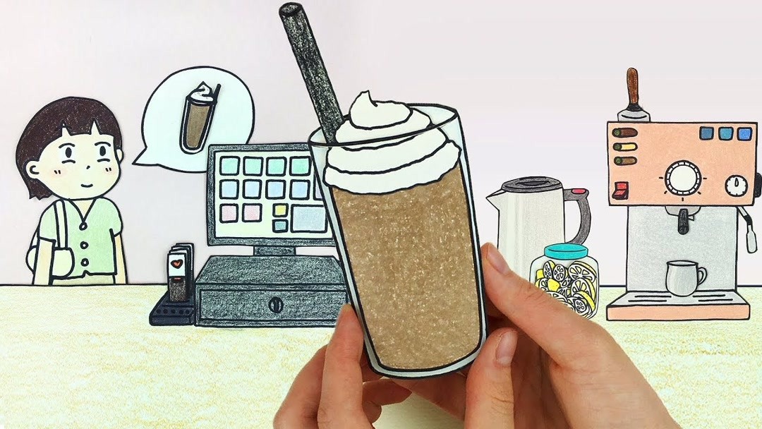 治愈系定格动画:今天作为一位咖啡厅服务员,请问你要喝什么?