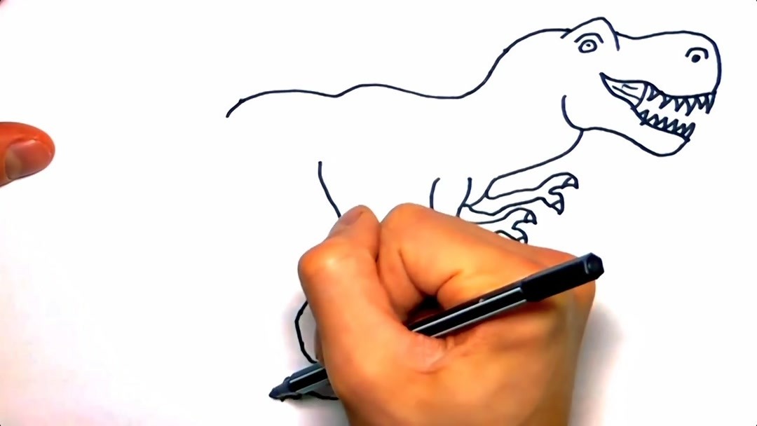 简笔画彩绘:如何为儿童绘制霸王龙