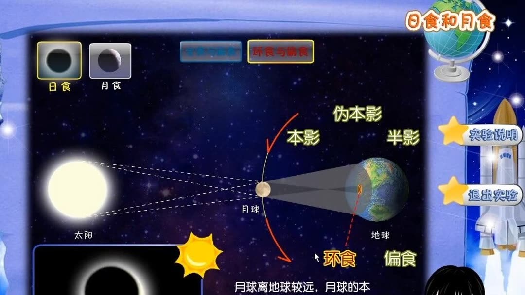 仿真实验#日食和月食#小学科学【人人爱科学】