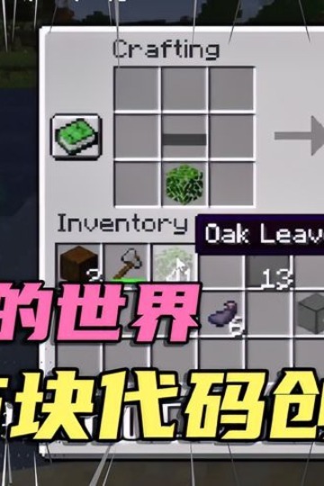 我的世界:方块和水代码结合后,会下方块雨?