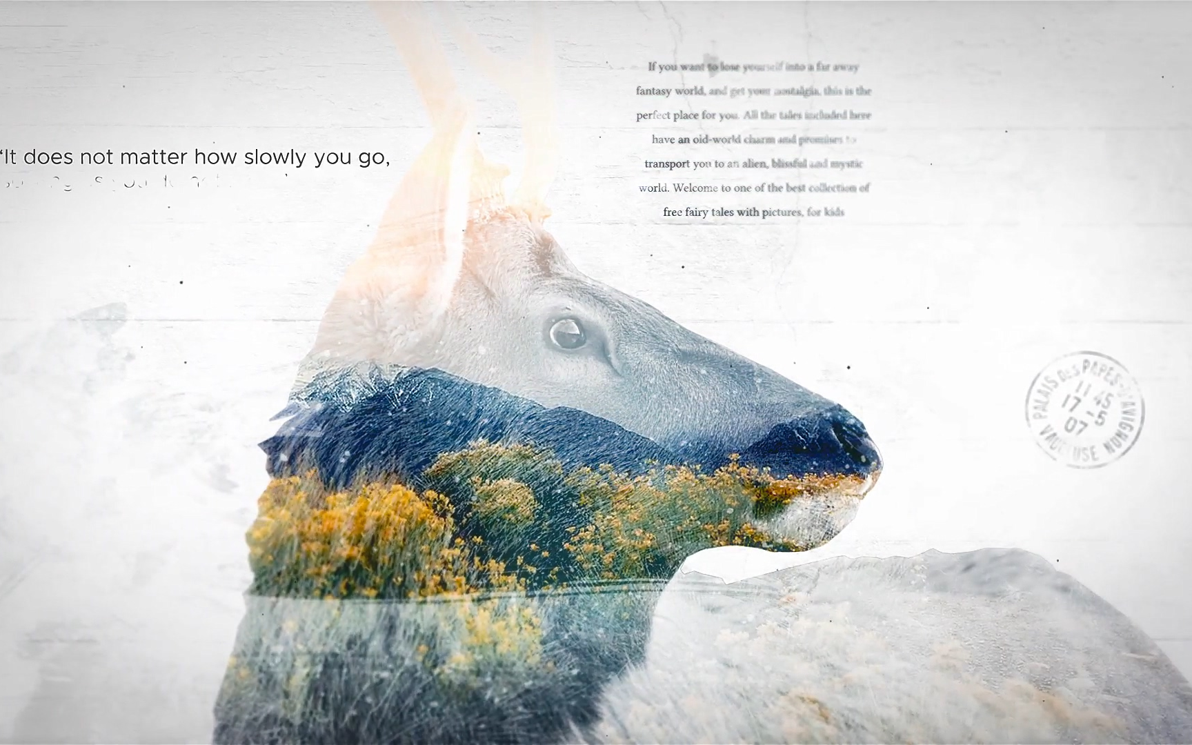 AE模板-双重曝光效果蒙版效果的艺术海报视频蒙版幻灯片视频相册...